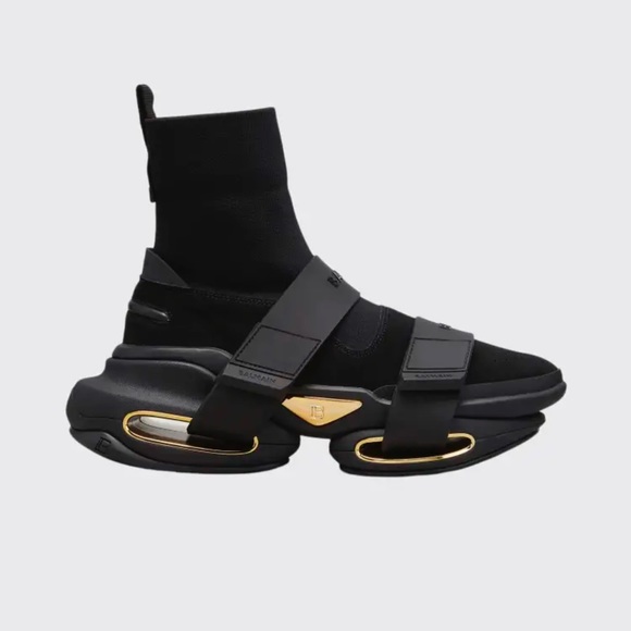 Balmain | Shoes | Mens Bbold Metallic Cutout Fashion Sneakers | Poshmark